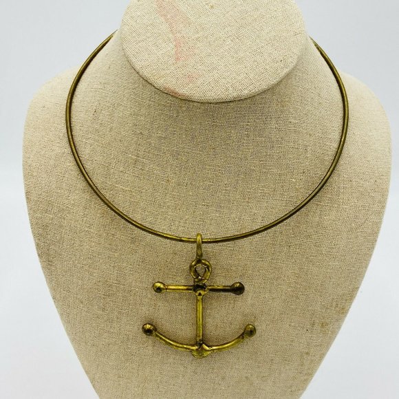 Unbranded | Jewelry | Copper Tone Anchor Primitive Brutalist Pendant ...